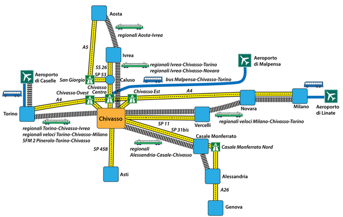 Come raggiungerci - Comune di Chivasso